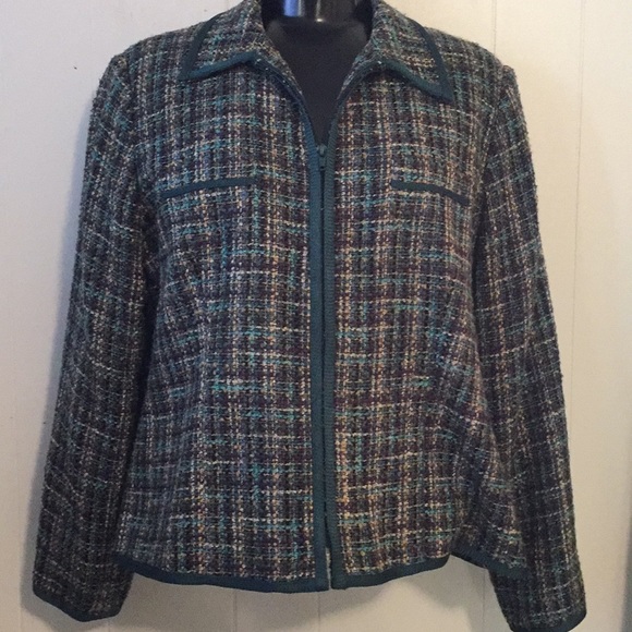 Sag Harbor | Jackets & Coats | Sag Harbor Tweed Zipup Jacket | Poshmark